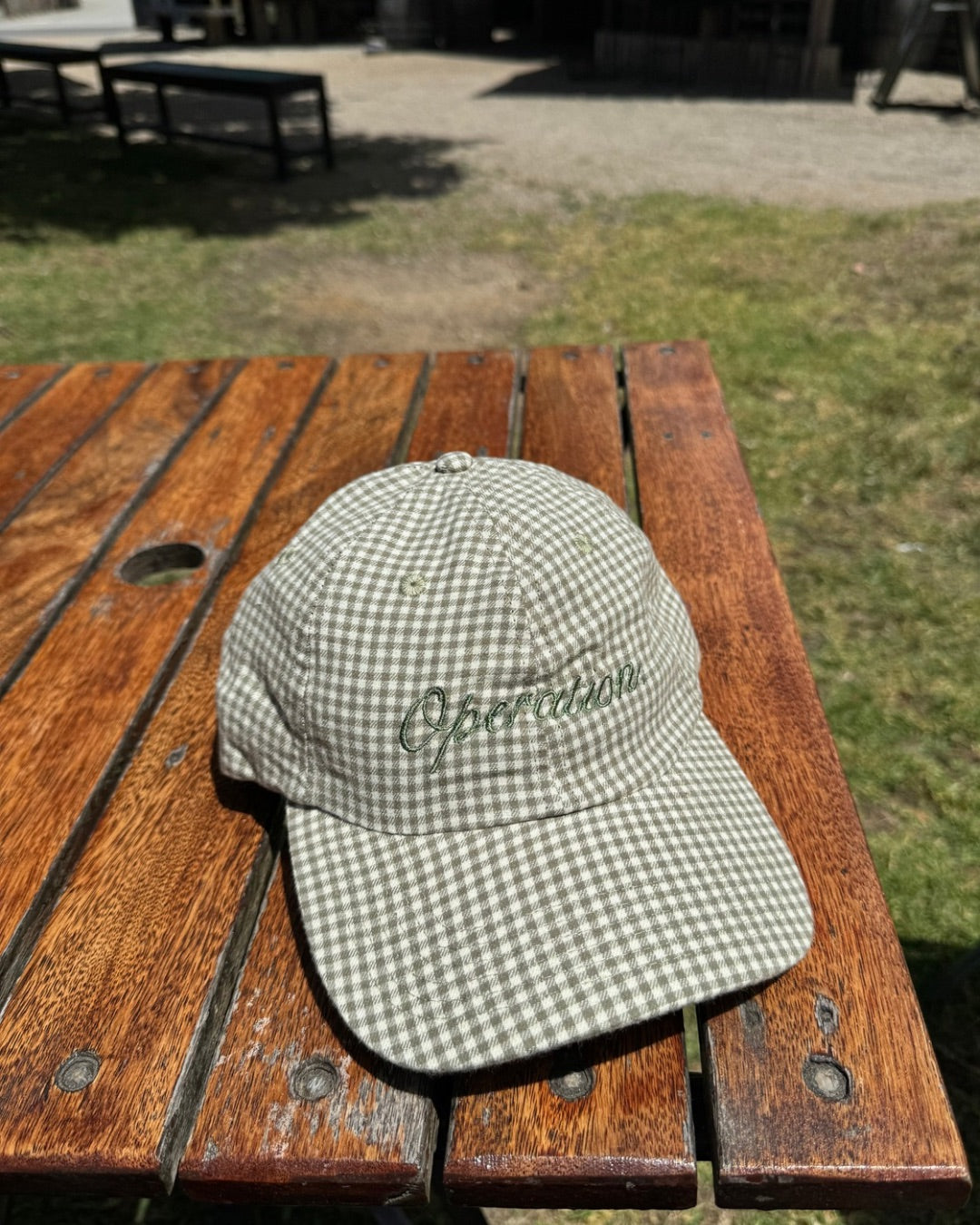 Usual Cap Sage Gingham. – Operation Co